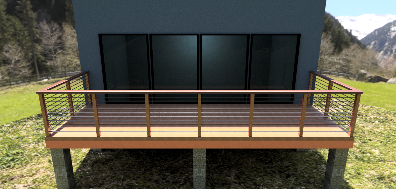 Aluminum Horizontal Bars - StairSupplies™